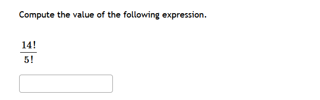 Solved Compute the value of the following expression. | Chegg.com