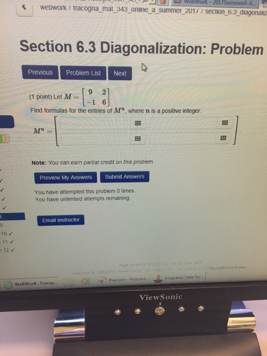 Solved webwork l tracogna mat 343 online a summer secton 63 | Chegg.com