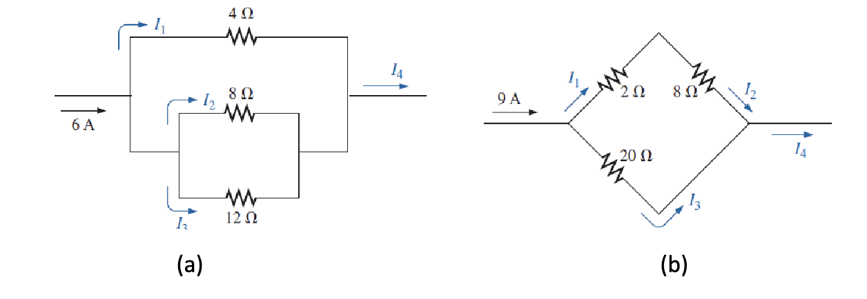 Solved Using the current-divider rule determine the currents | Chegg.com
