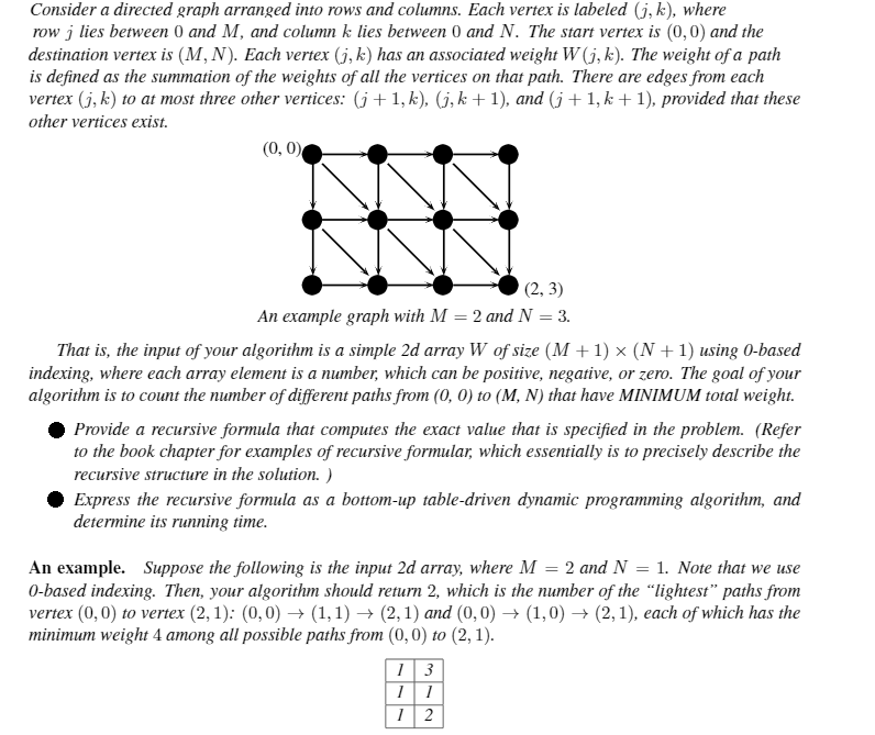 Solved Consider a directed graph arranged into rows and | Chegg.com