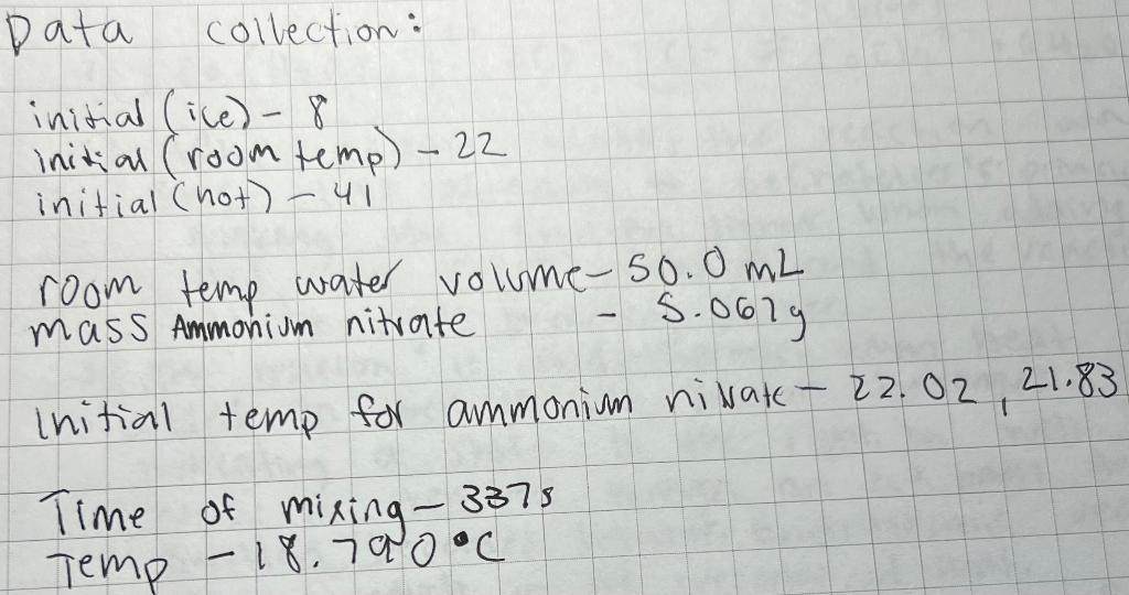 Solved Post Laboratory Calculations and Questions: Show all | Chegg.com