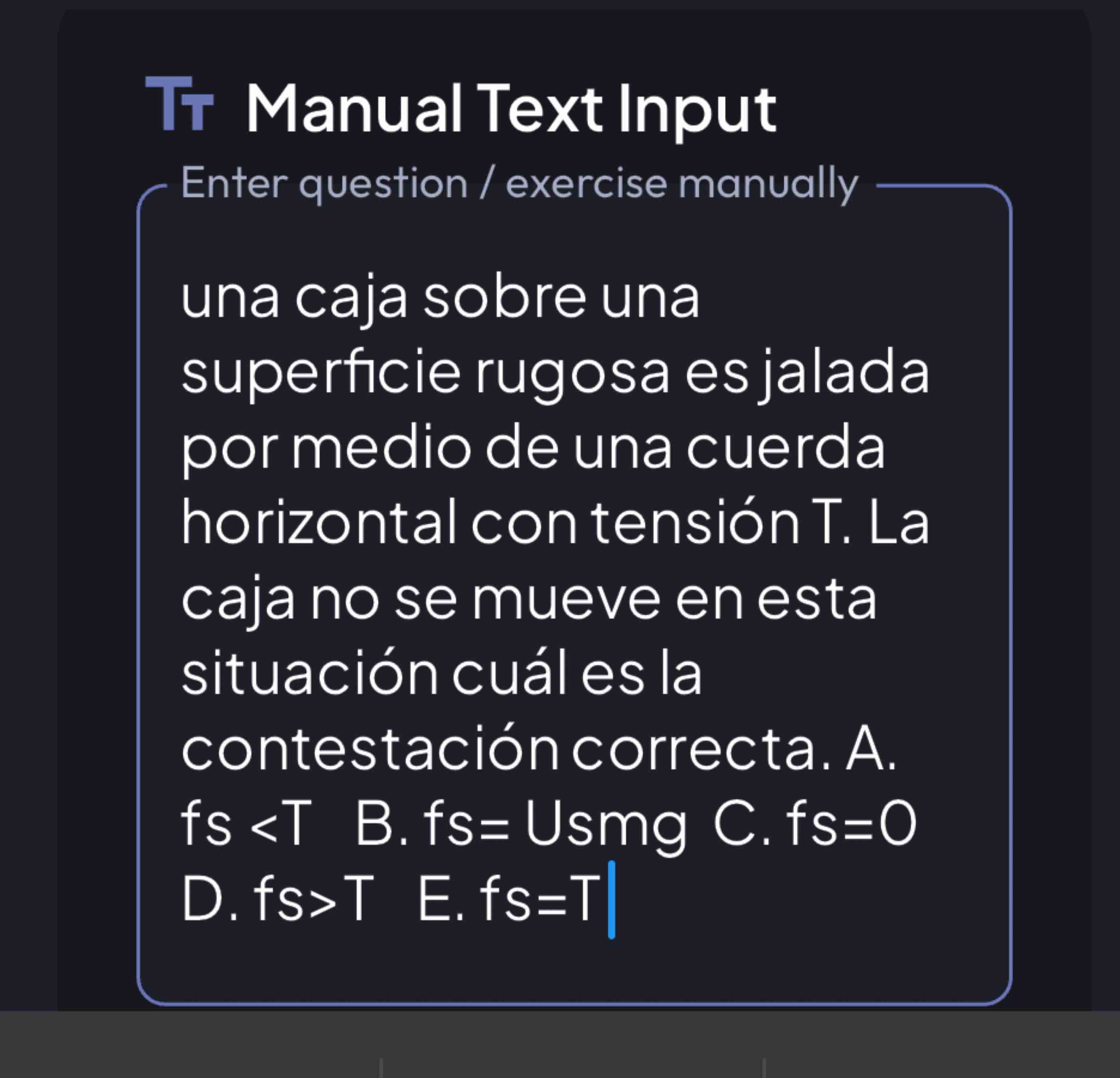 Solved code class="asciimath">TT Manual Text Input Enter | Chegg.com