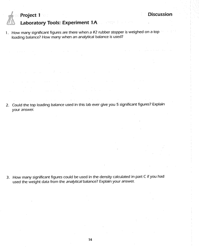 Solved Report Sheet Project 1 Laboratory Tools: Experiment | Chegg.com