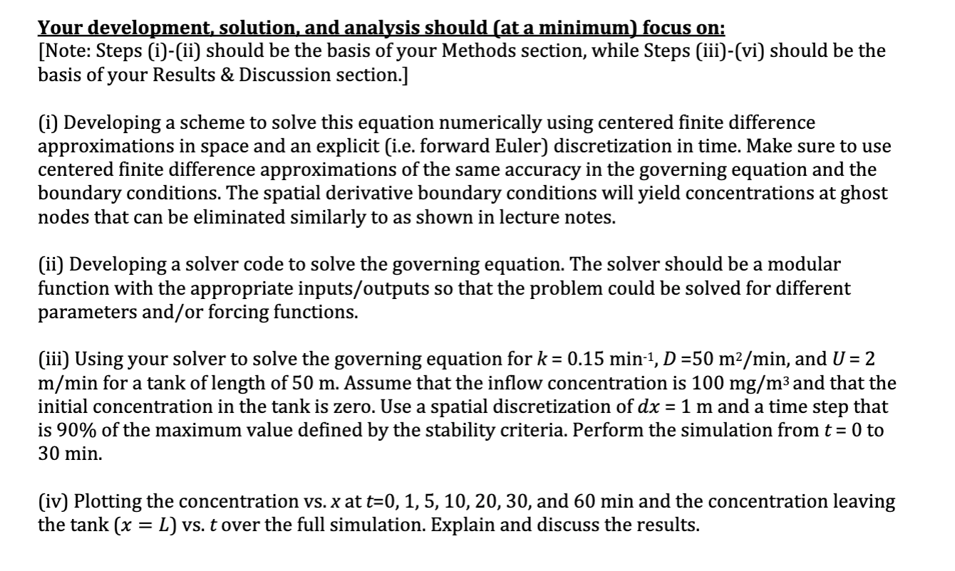 Solved The advection-dispersion-reaction equation is used to | Chegg.com