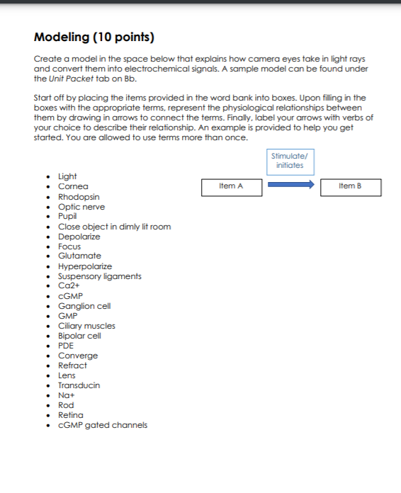 Solved Modeling (10 points) Create a model in the space | Chegg.com