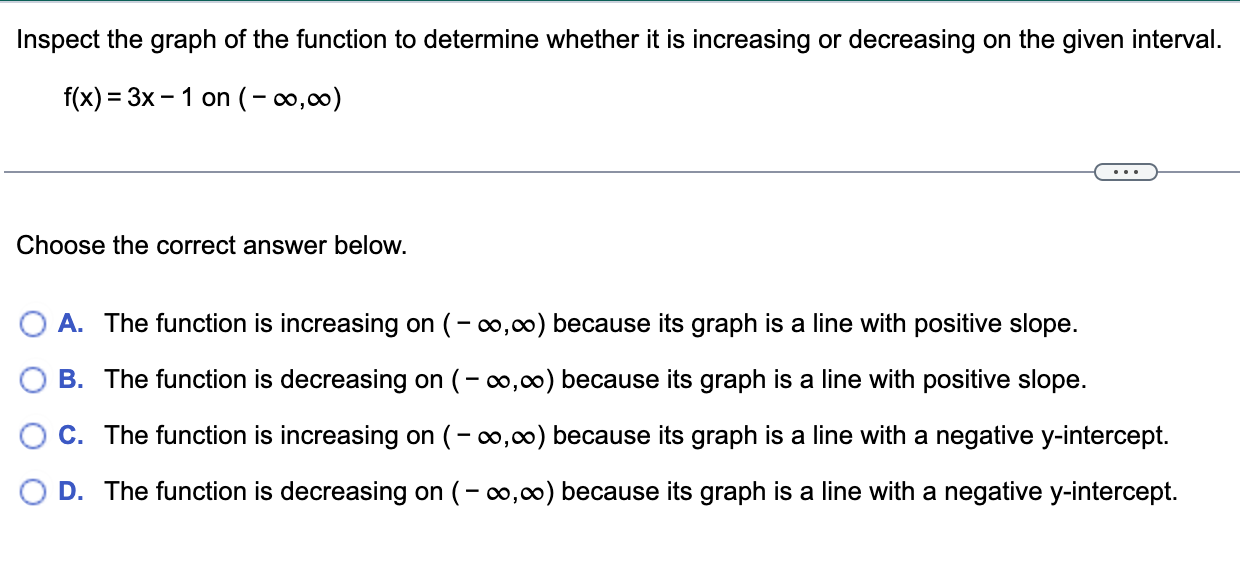 Solved Inspect the graph of the function to determine | Chegg.com