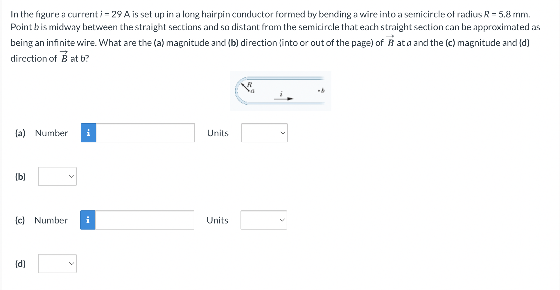 Solved In the figure a current i=29 A is set up in a long | Chegg.com