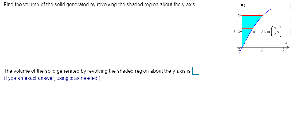Solved Find the volume of the solid generated by revolving | Chegg.com