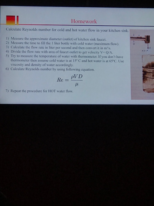 Solved Calculate Reynolds number for cold and hot water flow | Chegg.com