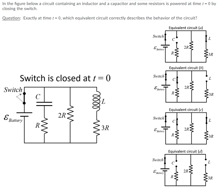 Solved In the figure below a circuit containing an inductor | Chegg.com