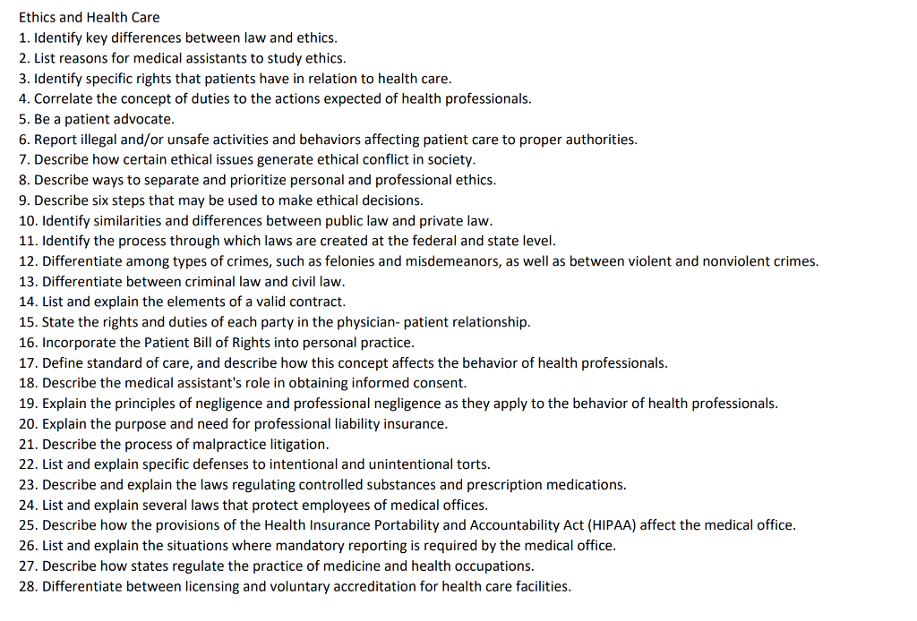 Solved Ethics and Health Care 1. Identify key differences | Chegg.com