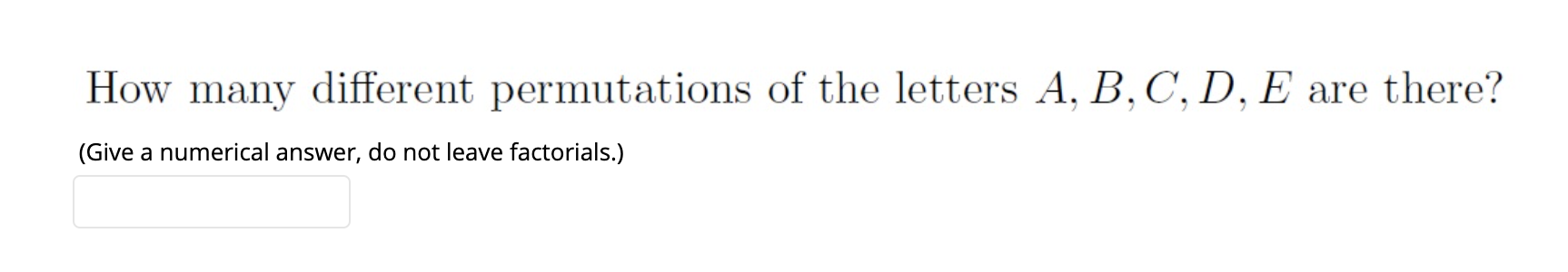 How many different permutations of the letters | Chegg.com
