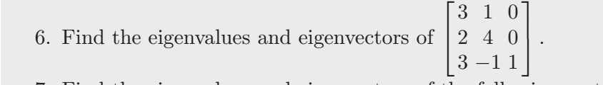 Solved 6. Find the eigenvalues and eigenvectors of | Chegg.com