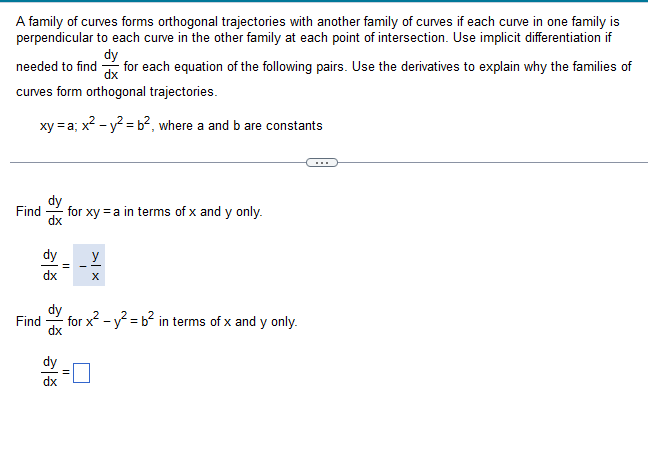 Solved A family of curves forms orthogonal trajectories with | Chegg.com