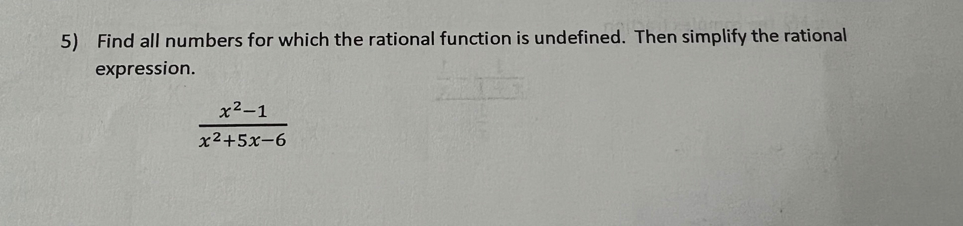 Solved Find all numbers for which the rational function is | Chegg.com