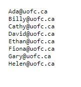 Solved Problem 2 (5 marks) A list of email addresses with | Chegg.com