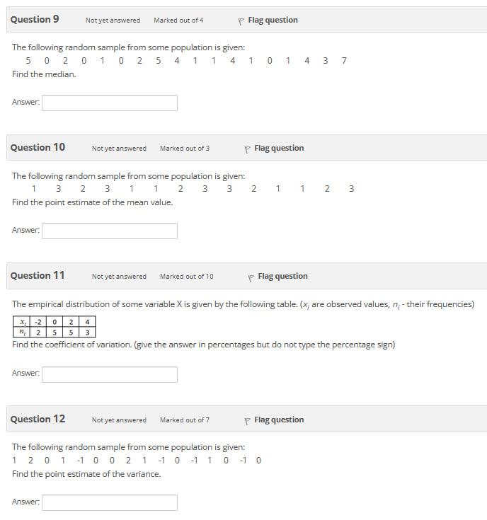 Solved The followine random samole from some pooulation is | Chegg.com
