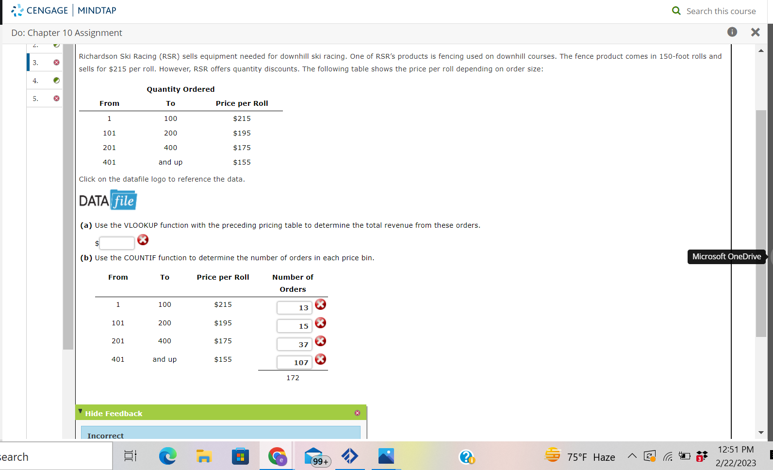 sells for $215 per roll. However, RSR offers quantity | Chegg.com