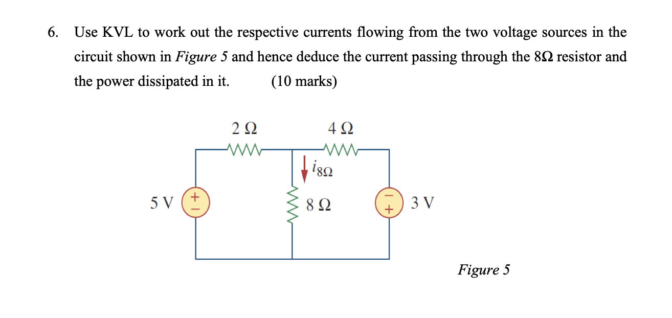 Solved Use KVL to work out the respective currents flowing | Chegg.com
