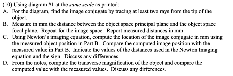 Solved (10) Using diagram \#1 at the same scale as printed: | Chegg.com