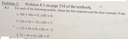 Solved Problem 3: Problem 8.3 on page 534 of the textbook, Q | Chegg.com
