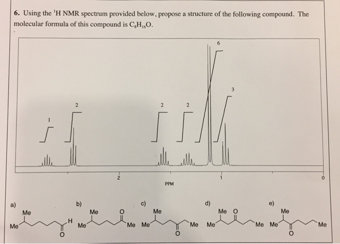Solved Using the 1H NMR spectrum provided below, propose a | Chegg.com