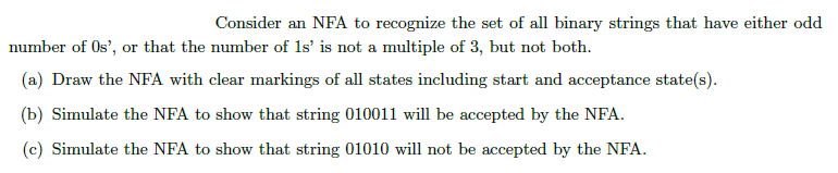 Solved Consider an NFA to recognize the set of all binary | Chegg.com