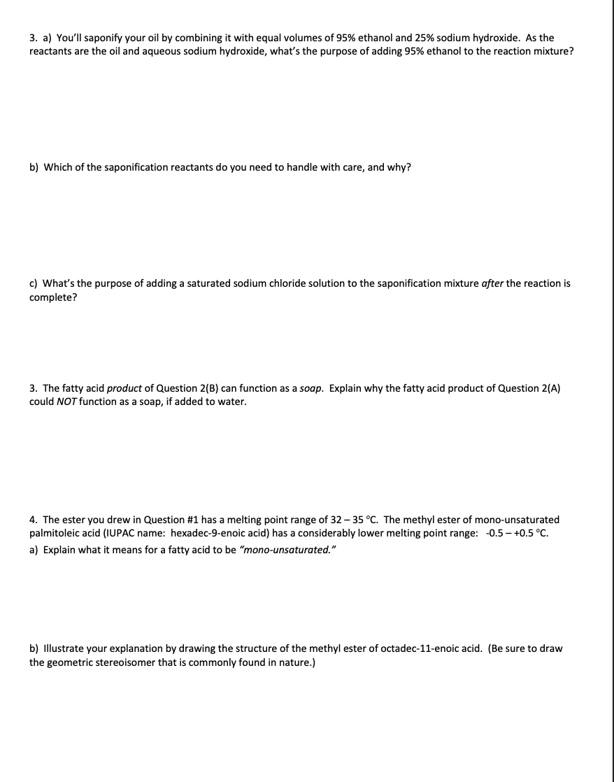 Solved Lab 7: Preparation and Properties of Esters and Soap | Chegg.com