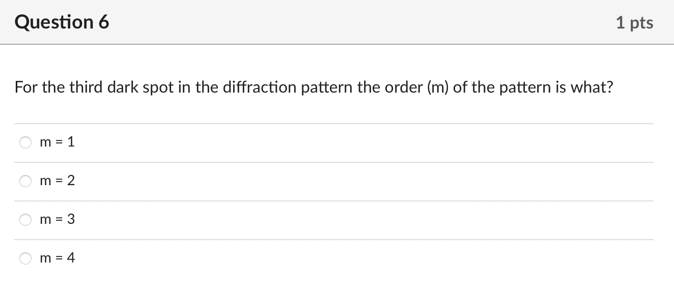 Solved For the third dark spot in the diffraction pattern | Chegg.com