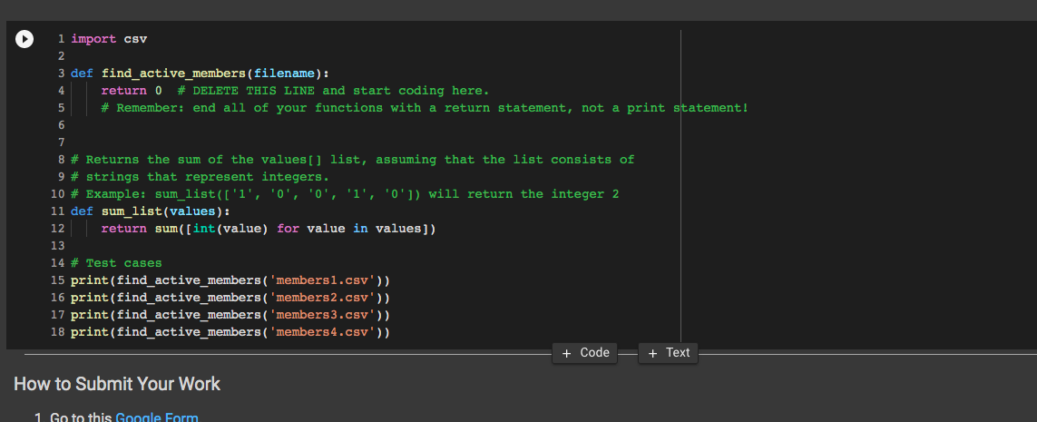 Solved Complete the function find_active_members, which | Chegg.com