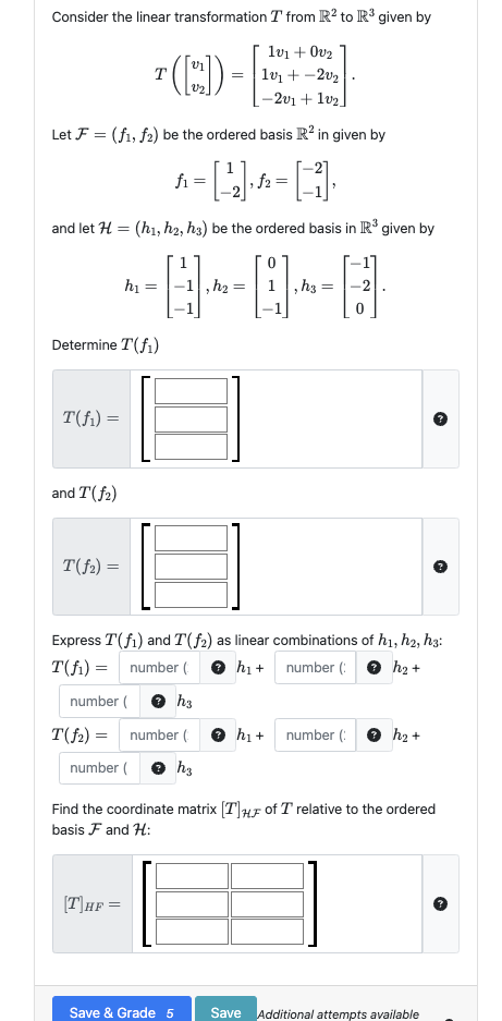 Solved Consider the linear transformation T from R2 to R3 | Chegg.com
