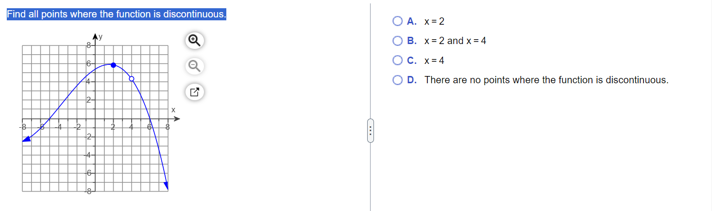 Solved Find all points where the function is discontinuous. | Chegg.com