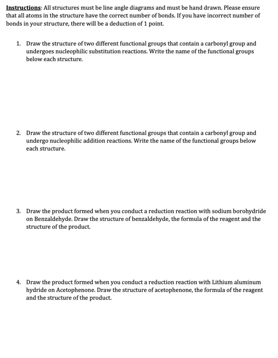 Solved Instructions: All structures must be line angle | Chegg.com