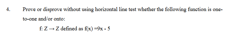 Solved 4. Prove or disprove without using horizontal line | Chegg.com