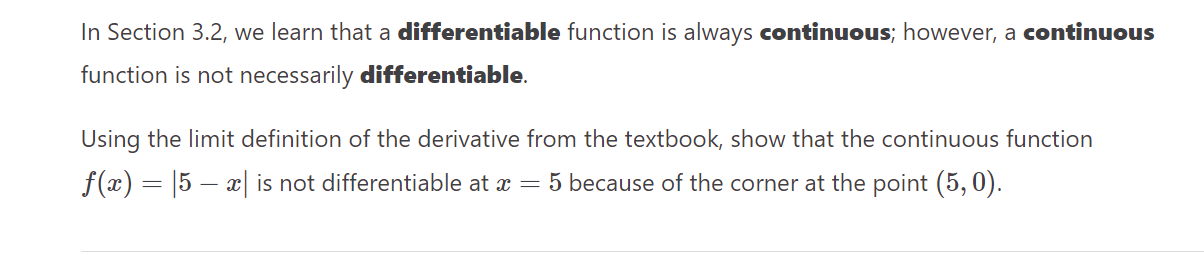 Solved In Section 3.2, ﻿we learn that a differentiable | Chegg.com