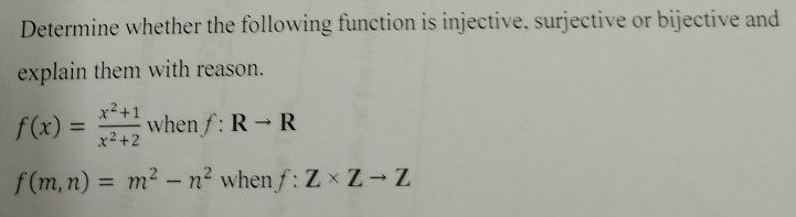 Solved Determine whether the following function is | Chegg.com