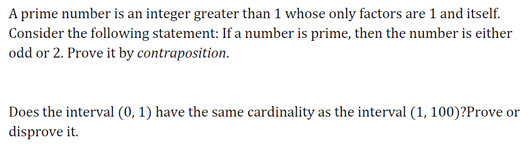 Solved A Prime Number Is An Integer Greater Than 1 Whose 