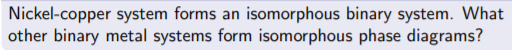 Solved Nickel-copper system forms an isomorphous binary | Chegg.com