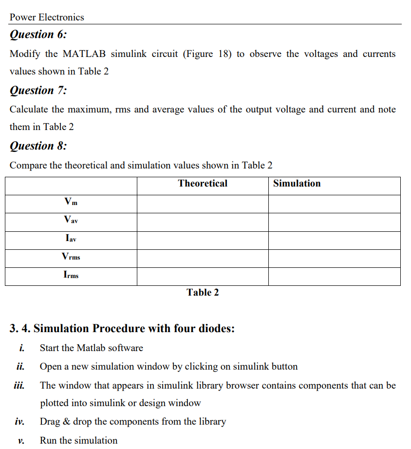 Figure 17. Full Wave Rectifier with four diodes 3. 1. | Chegg.com