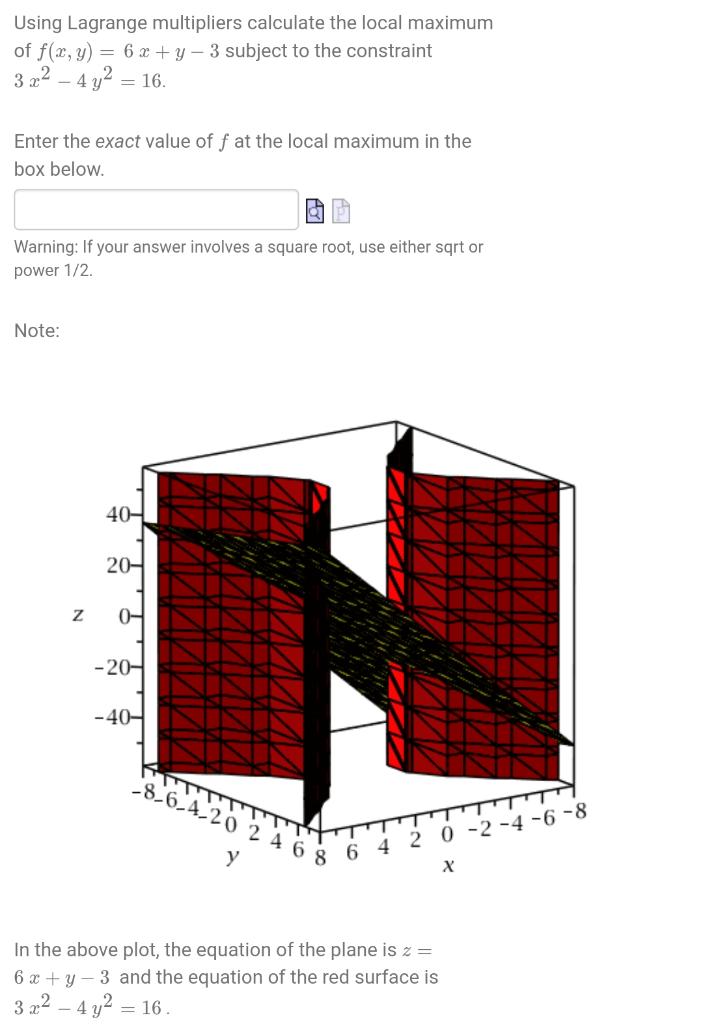 Solved Using Lagrange multipliers calculate the local | Chegg.com