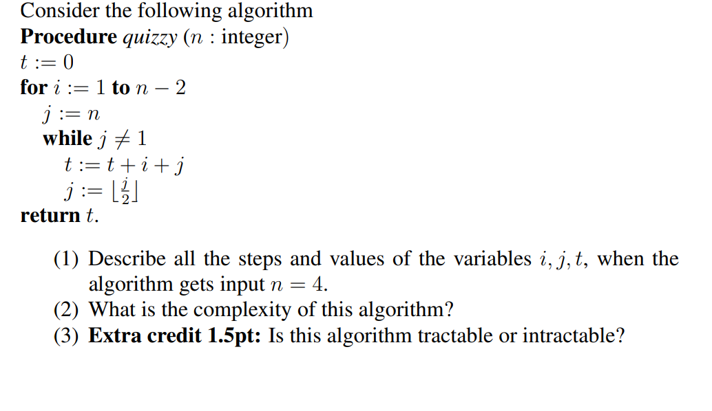 Solved (1) Describe all the steps and values of the | Chegg.com