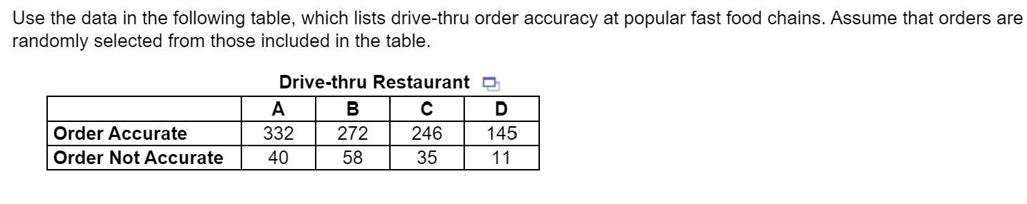 Solved If two orders are selected, find the probability that | Chegg.com