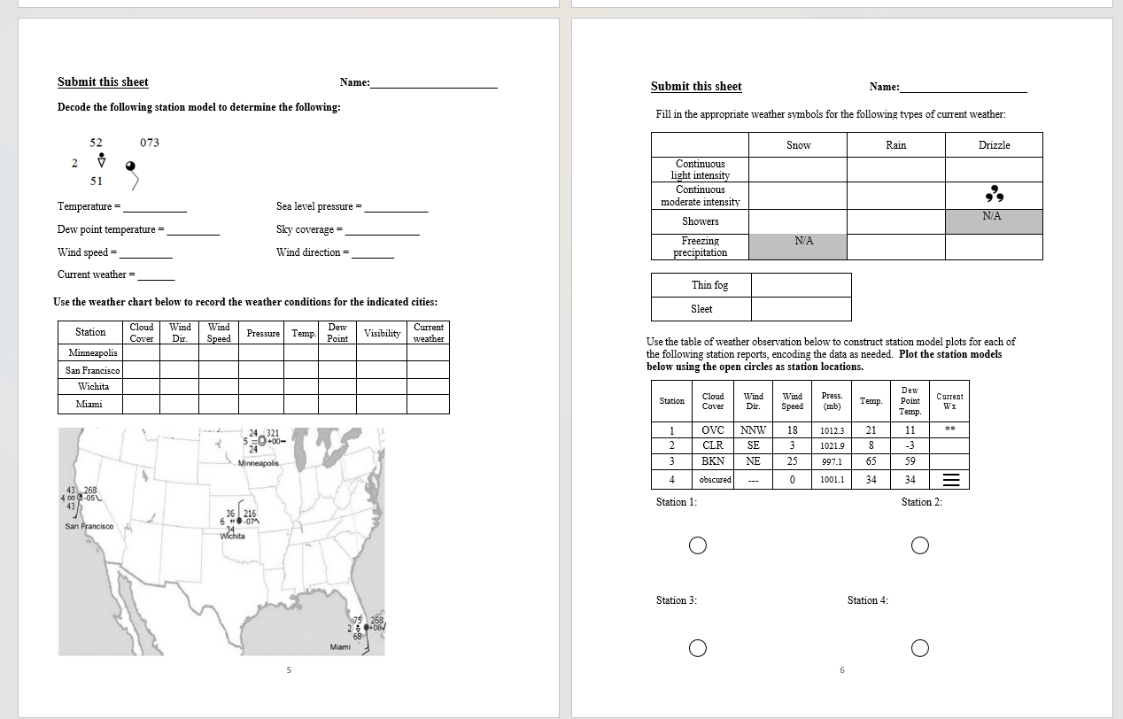 Solved AHS 104: Introduction to Atmospheric Science WEATHER | Chegg.com