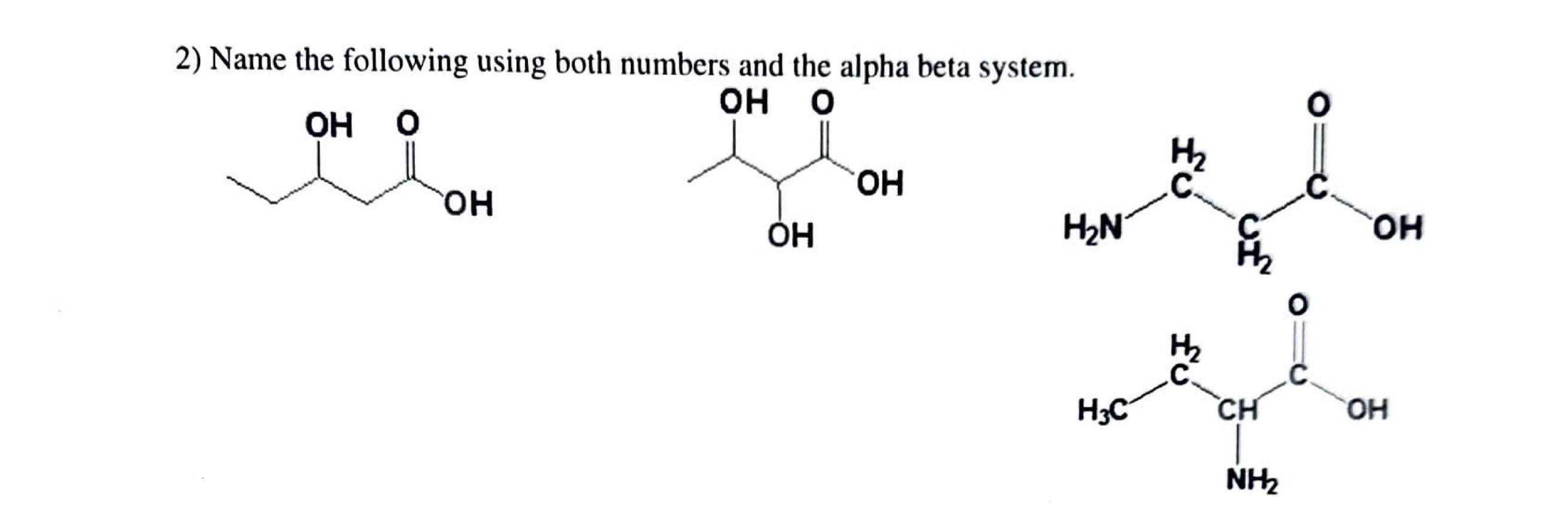 Solved 2) Name the following using both numbers and the | Chegg.com