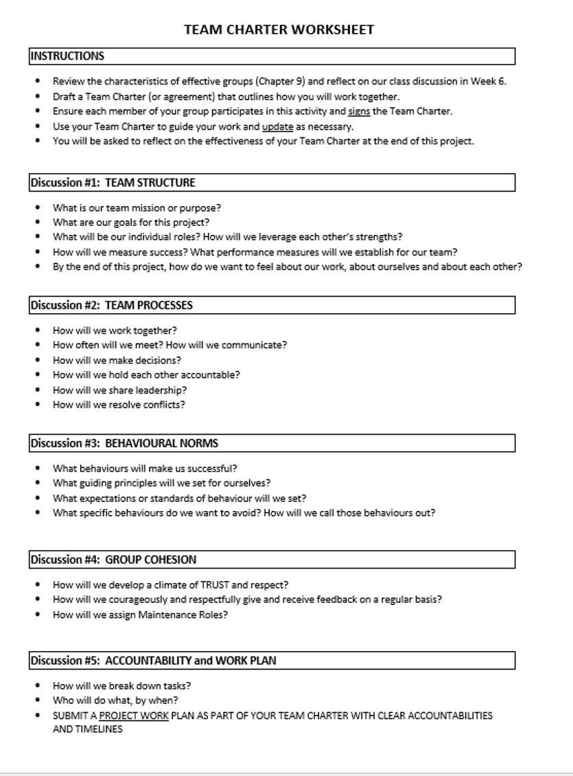 Solved TEAM CHARTER WORKSHEETINSTRUCTIONSReview the | Chegg.com