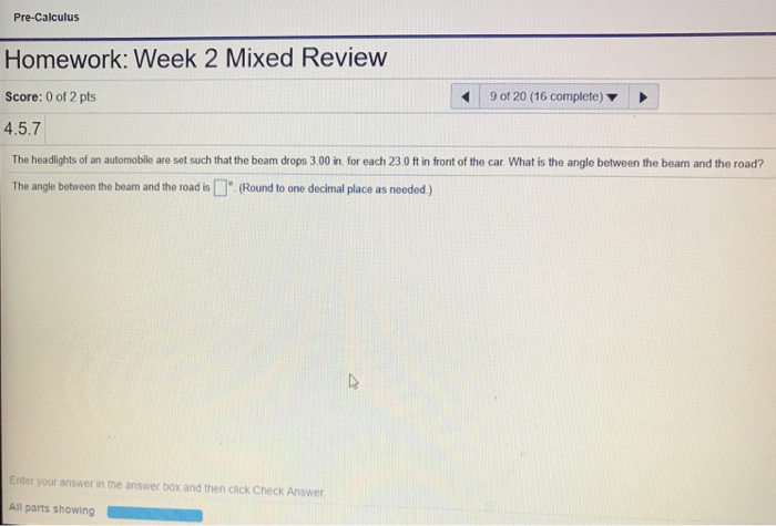 Solved Pre-Calculus Homework: Week 2 Mixed Review Score: 0 | Chegg.com