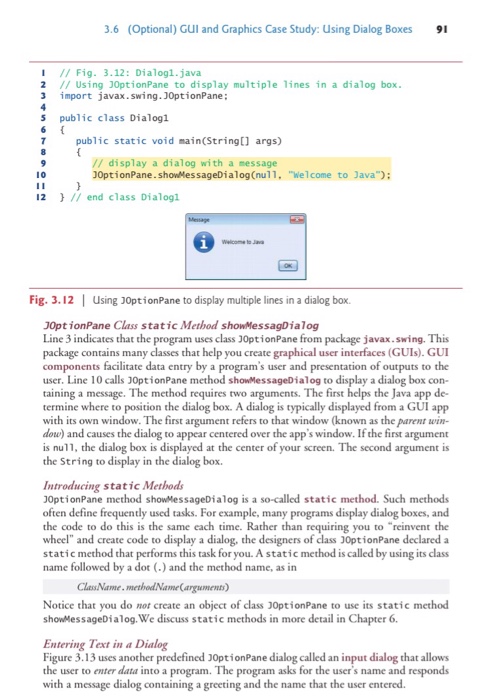 Solved Study the 3-page "Simple Swing Dialogs" companion | Chegg.com