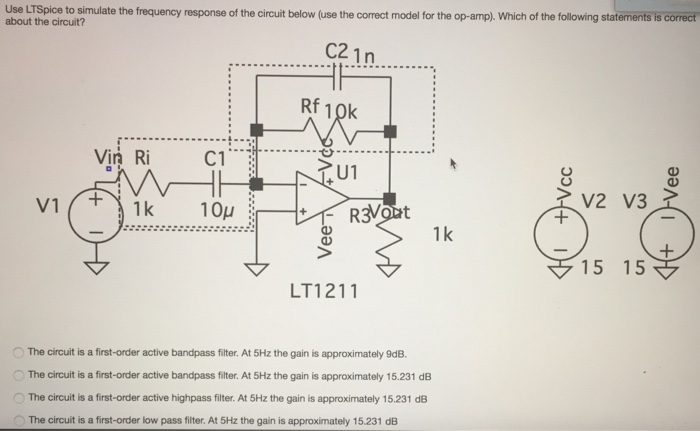 Solved Use LTSpice to simulate about the circuit? the | Chegg.com