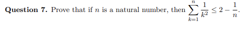 Solved Question 7. Prove that if n is a natural number, then | Chegg.com