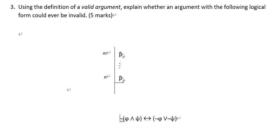 Solved 3. Using the definition of a valid argument, explain | Chegg.com